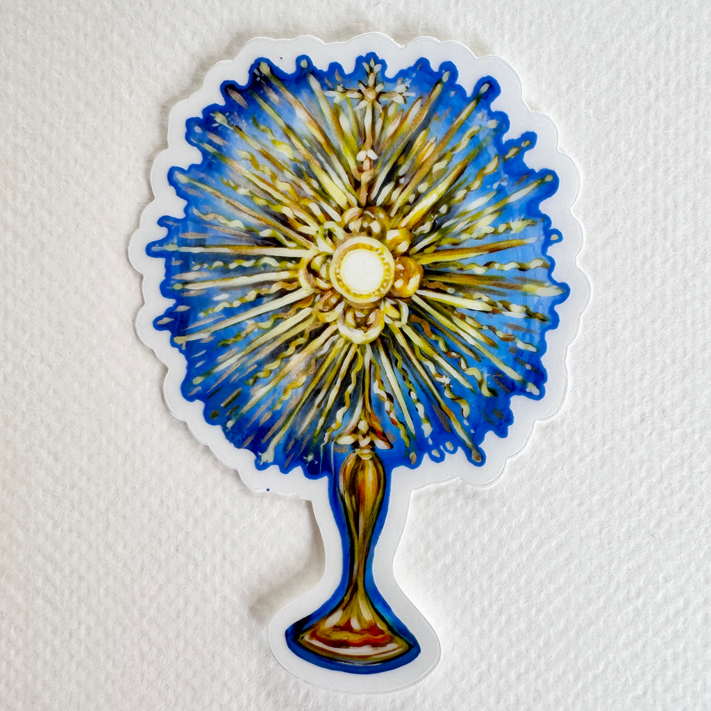 Jesus in the Eucharist Sticker – Colors by Natalie