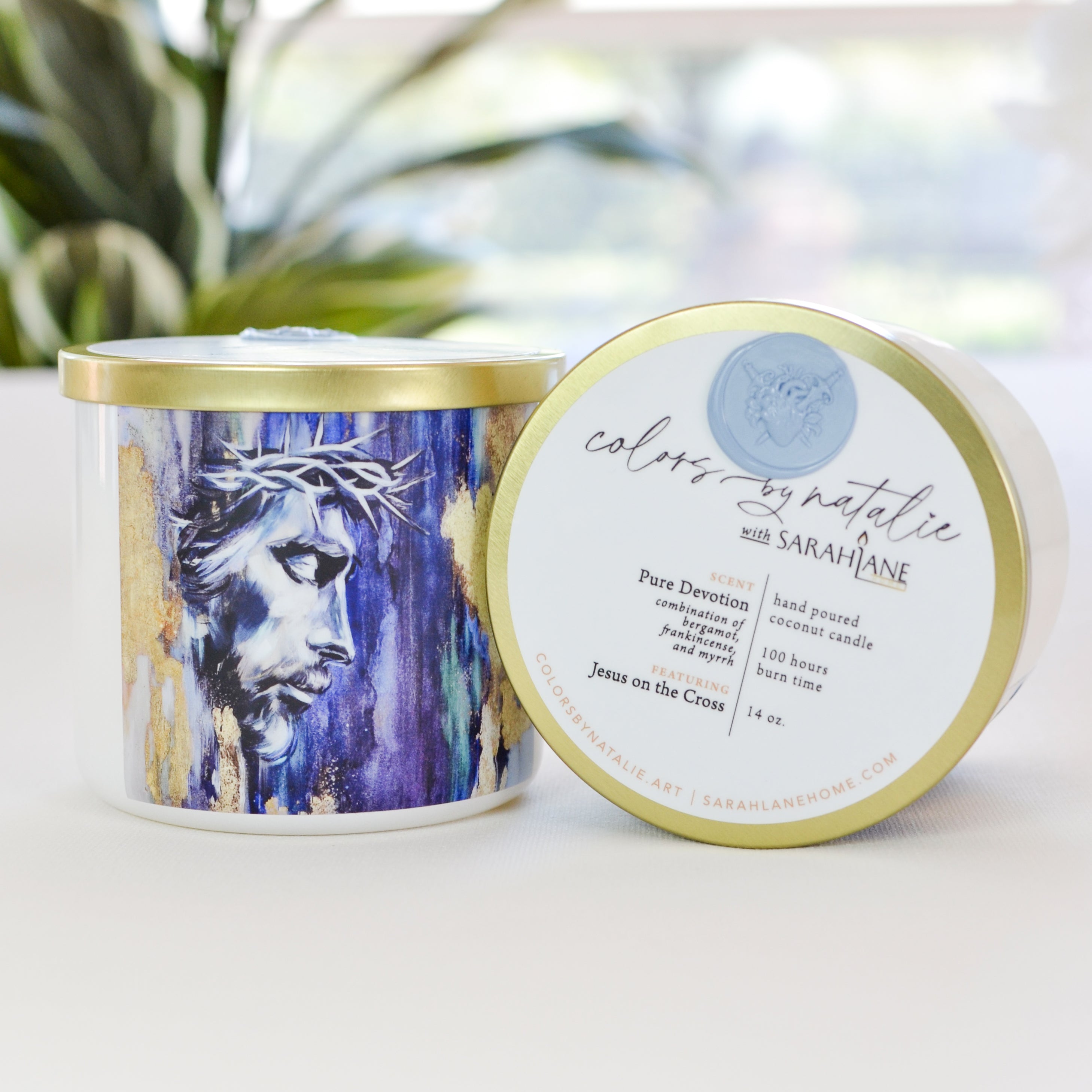 Jesus on the Cross Non-toxic Scented Candle – Colors by Natalie
